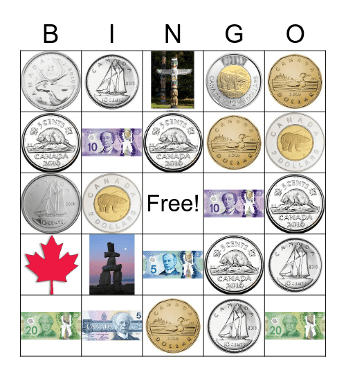 Canadian Money Bingo Free Printable - Templates Printable