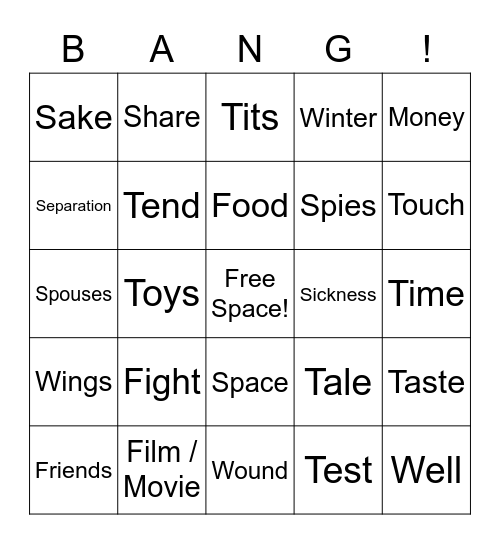 December Bingo Card