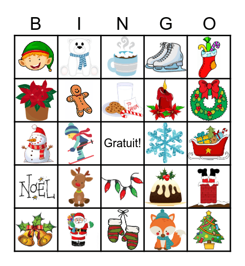 Bingo de Noël - ESCJ Bingo Card