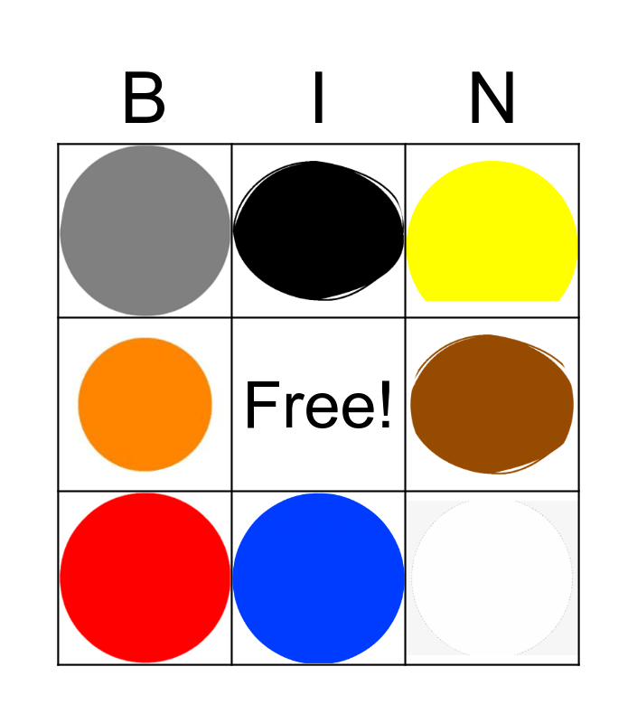 Los Colores Bingo Card