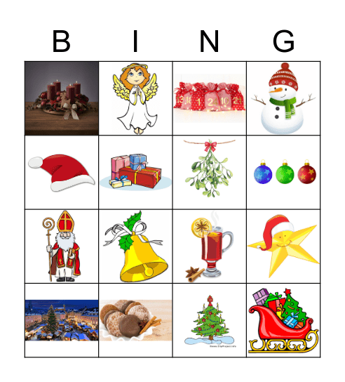 Weihnachten Bingo Card
