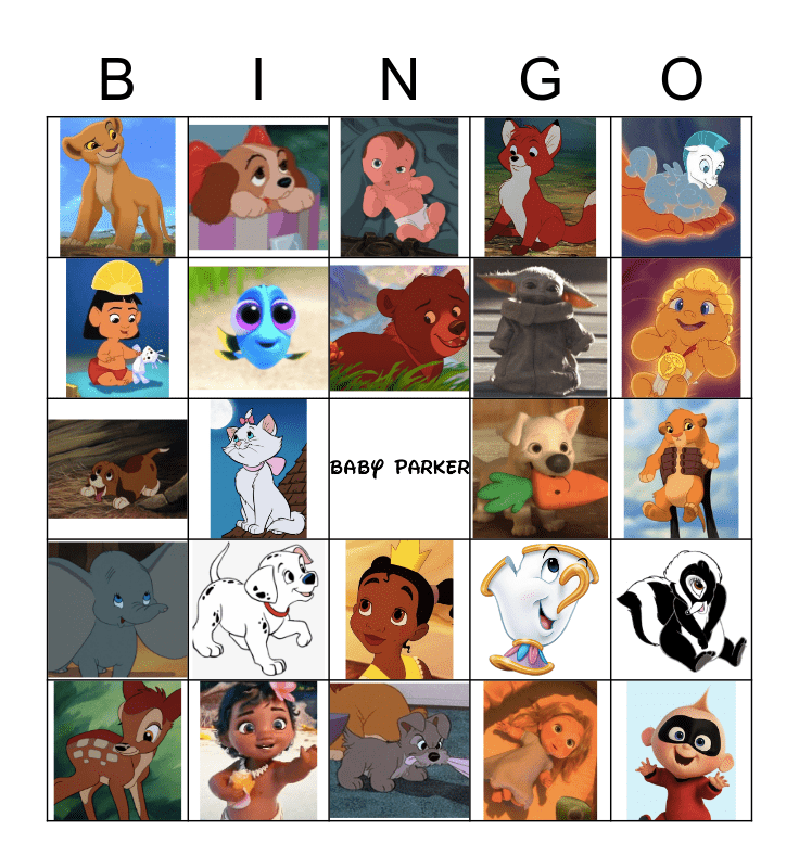 Disney Bingo Card