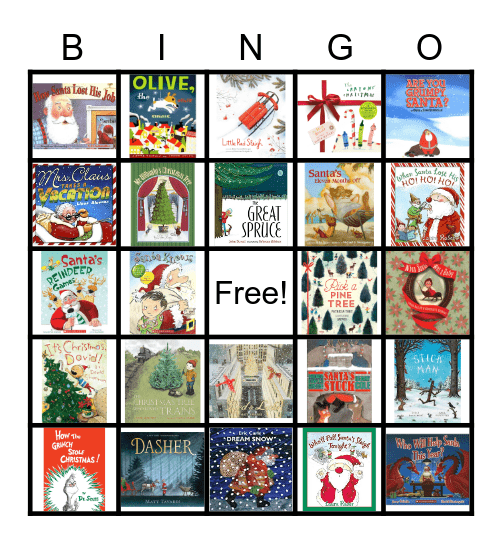CHRISTMAS BOOK BINGO Card