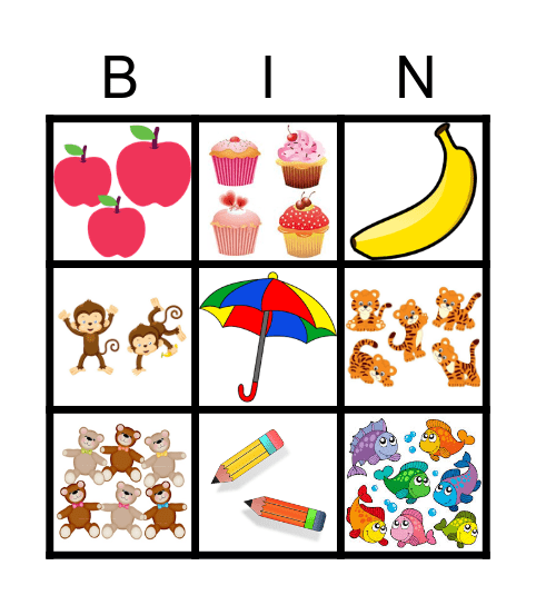Counting 1-10 Bingo Card