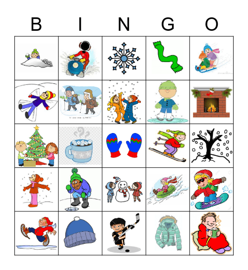 Winter Wonderland Bingo Card