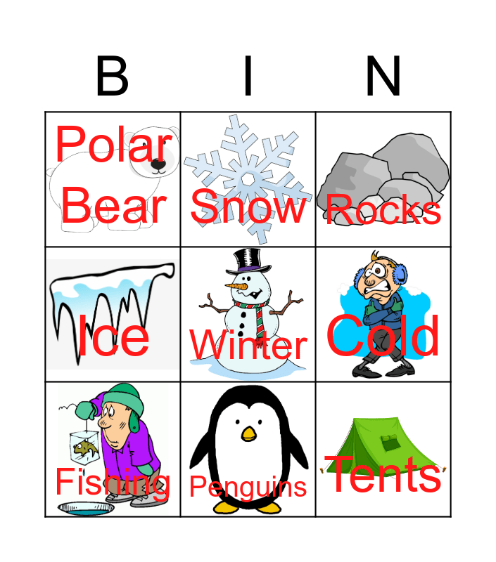 Tundra Bingo Card