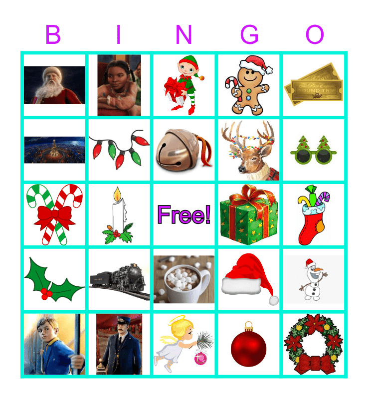 Polar Express Bingo Card