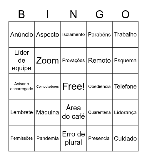 CD Bingo Card