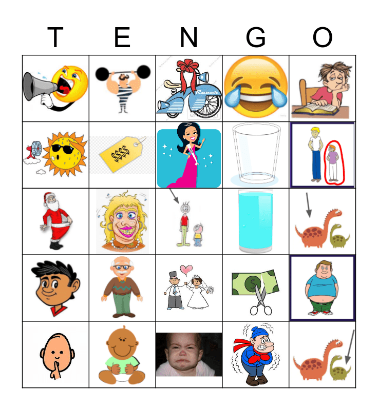 Spanish 1 U3: Adjectives Practice Bingo Card