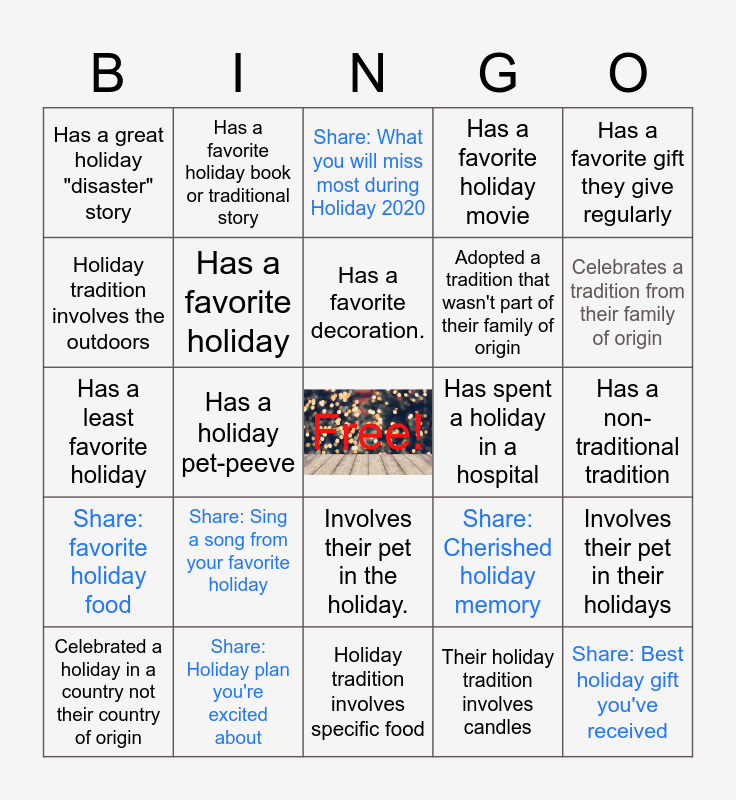 CW+ HOLIDAY TRIVIA BINGO Card