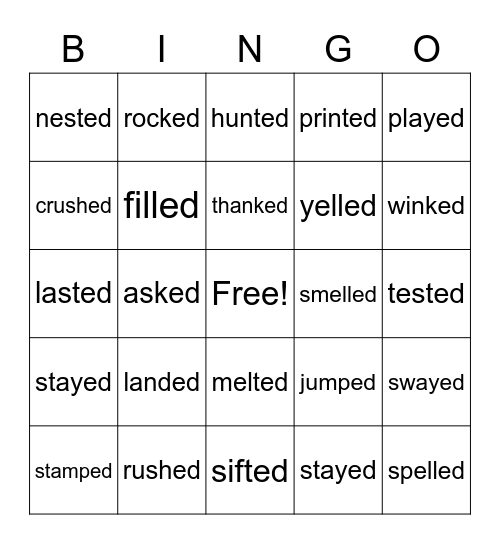 /ed/ BINGO Card