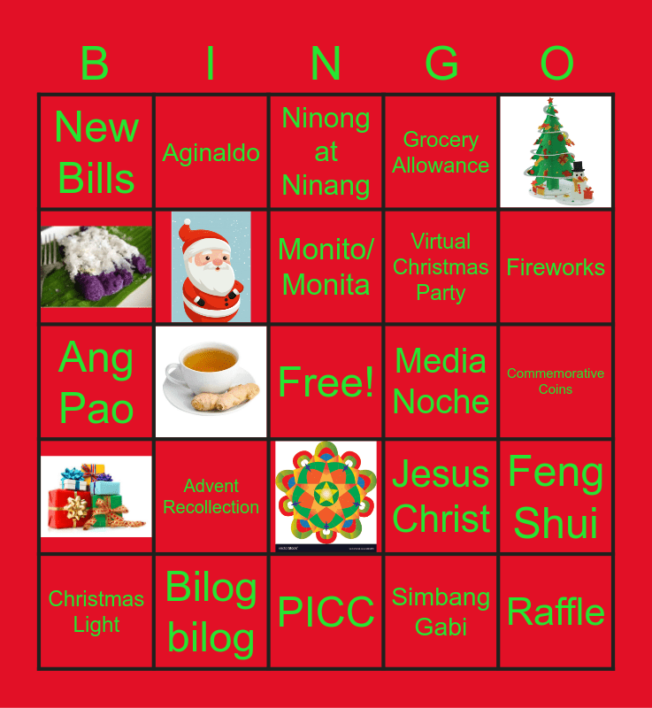 Holiday Feels Pinoy and BSP Edition Bingo Card