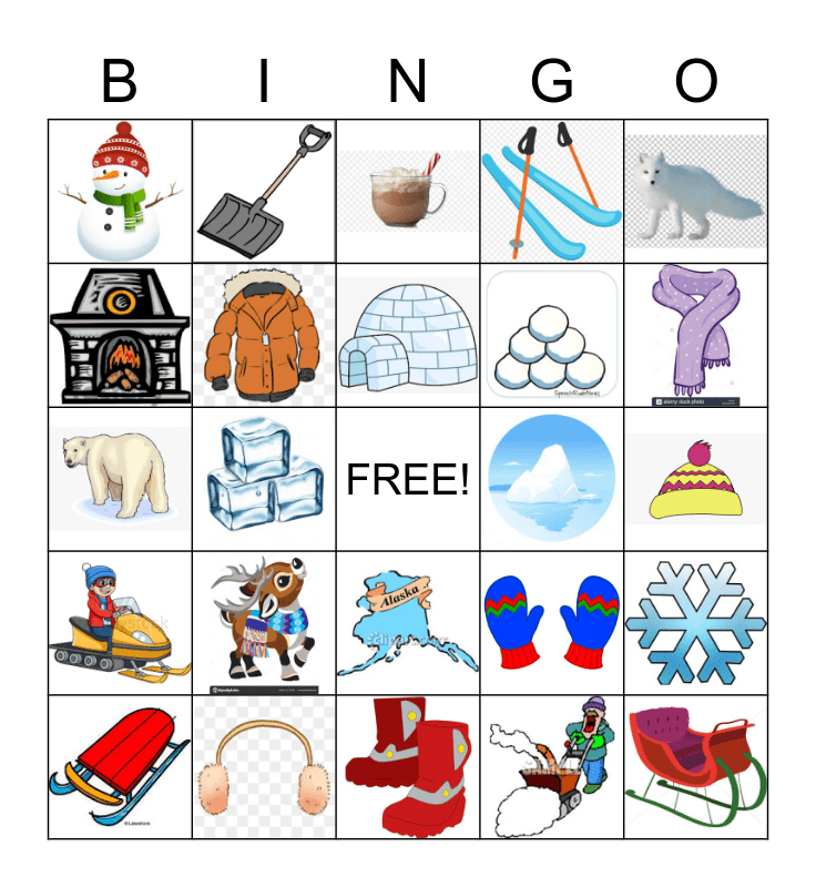 SNOW BINGO Card