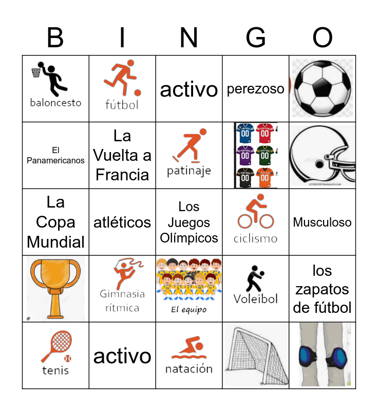 LOS DEPORTES Bingo Card