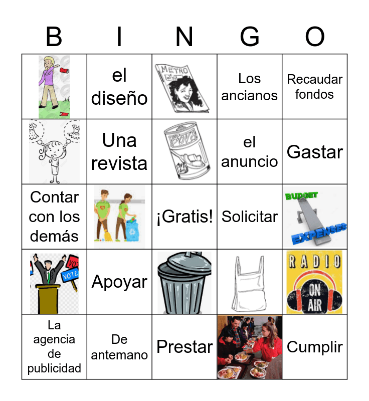 ¡Ayudemos a la comunidad! Bingo Card