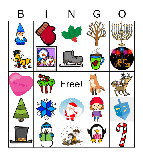 Bingo de Invierno Bingo Card