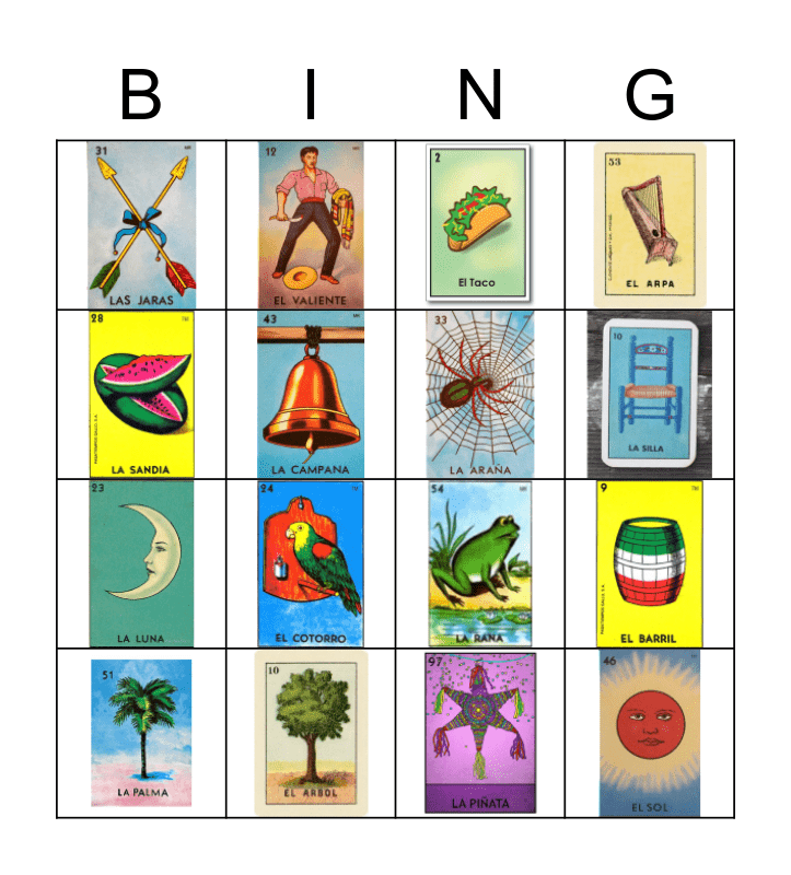 LOTERIA Bingo Card