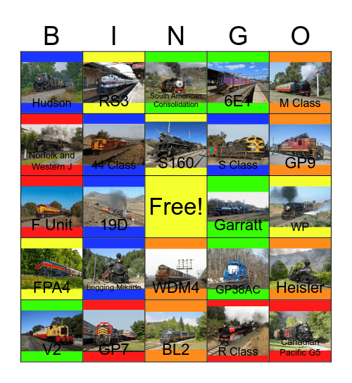 Rainforest Bingo Card