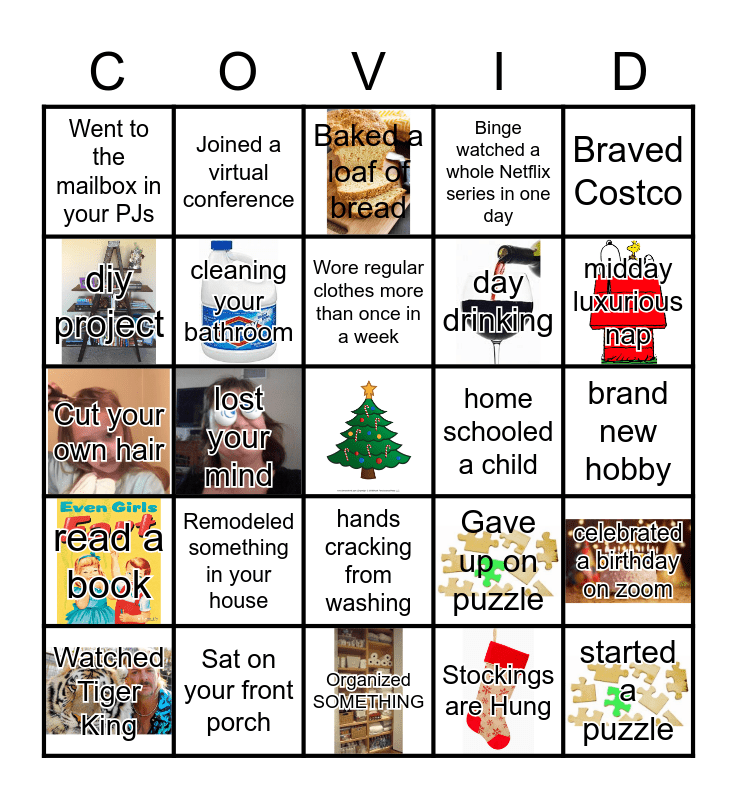 COVID Christmas Bingo Card