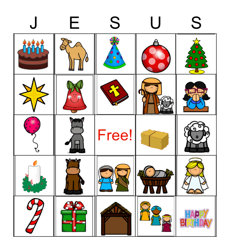 HAPPY BIRTHDAY JESUS Bingo Card