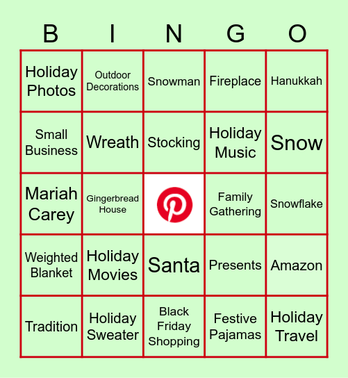 PE Team Bingo Card
