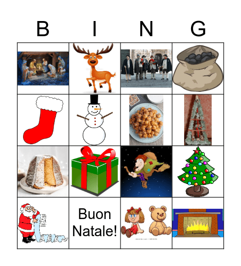 T O M B O L A di Natale Bingo Card