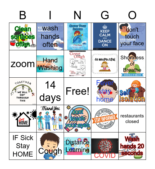 COVID Bingo Card
