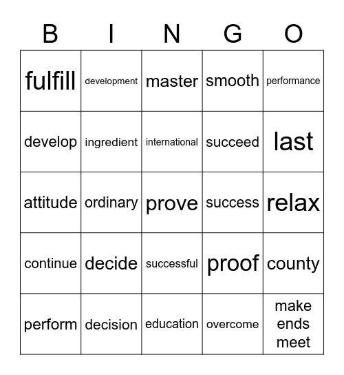 b1l6 Bingo Card