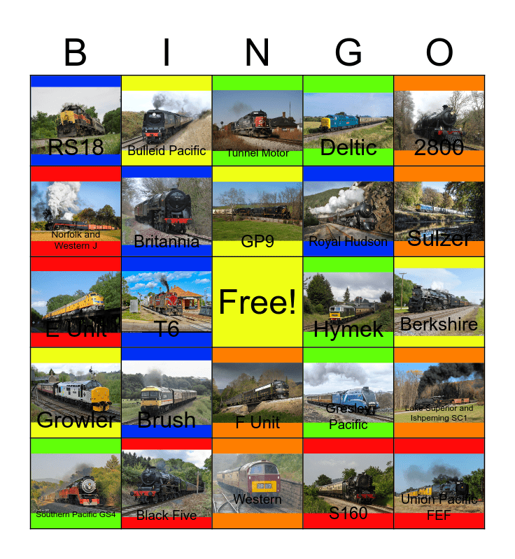Countryside Bingo Card