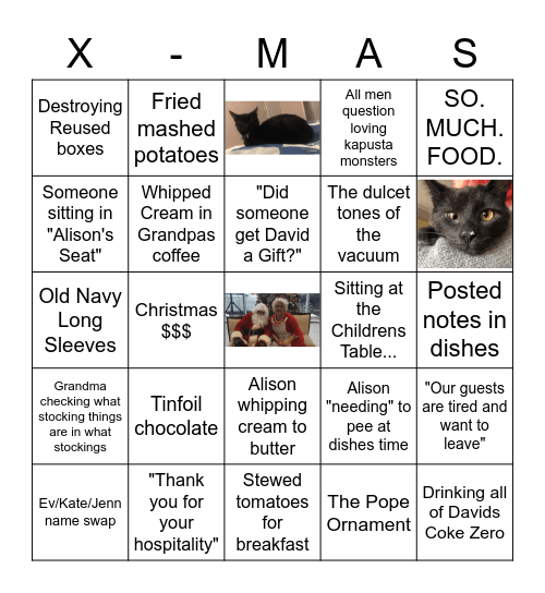 Sm-Bon-Tin Christmas Bingo Card