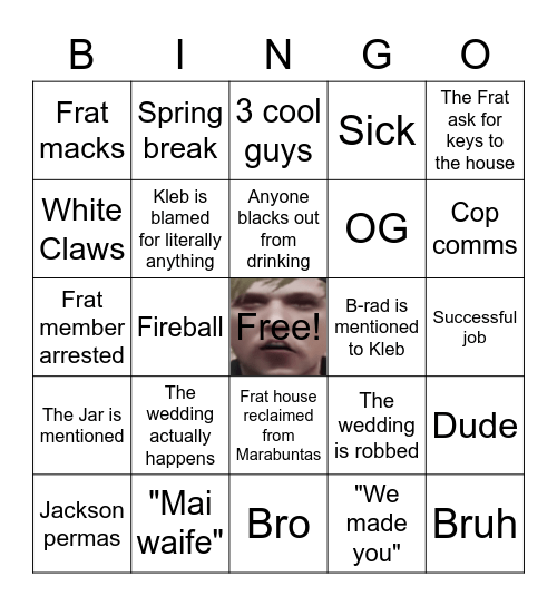 Frat trip! Bingo Card