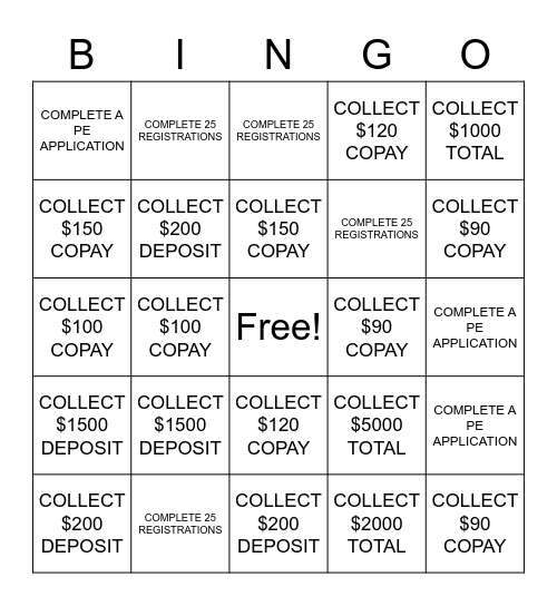 COLLECTION BINGO Card