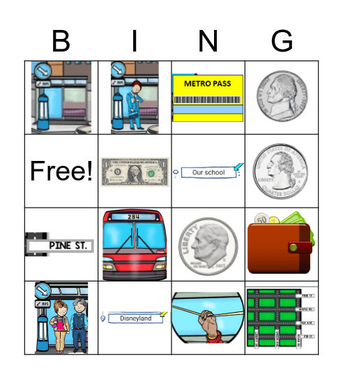Riding the Bus Bingo Card