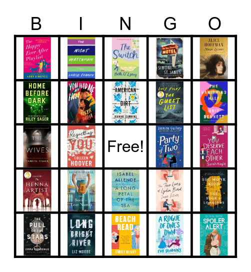 Library Lover's Book Bingo Card