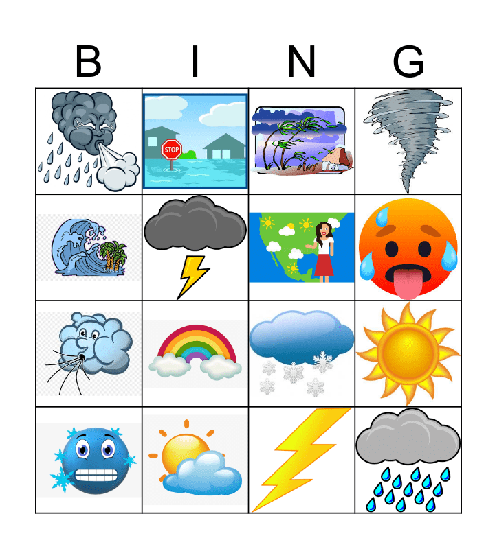 BINGO DEL CLIMA Bingo Card