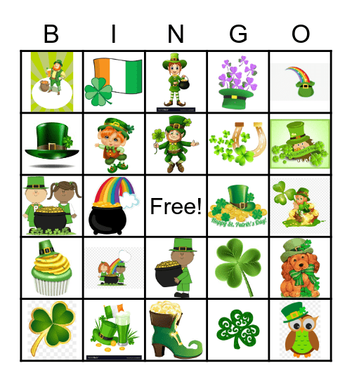 St. Patrick's Day Bingo Card