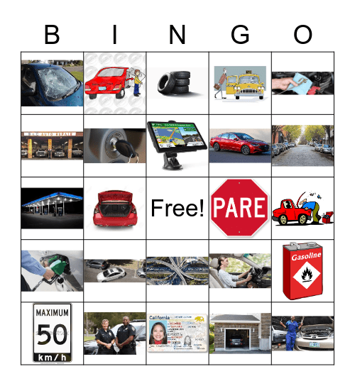 Descubre 2 Leccion 2 - El Carro Bingo Card