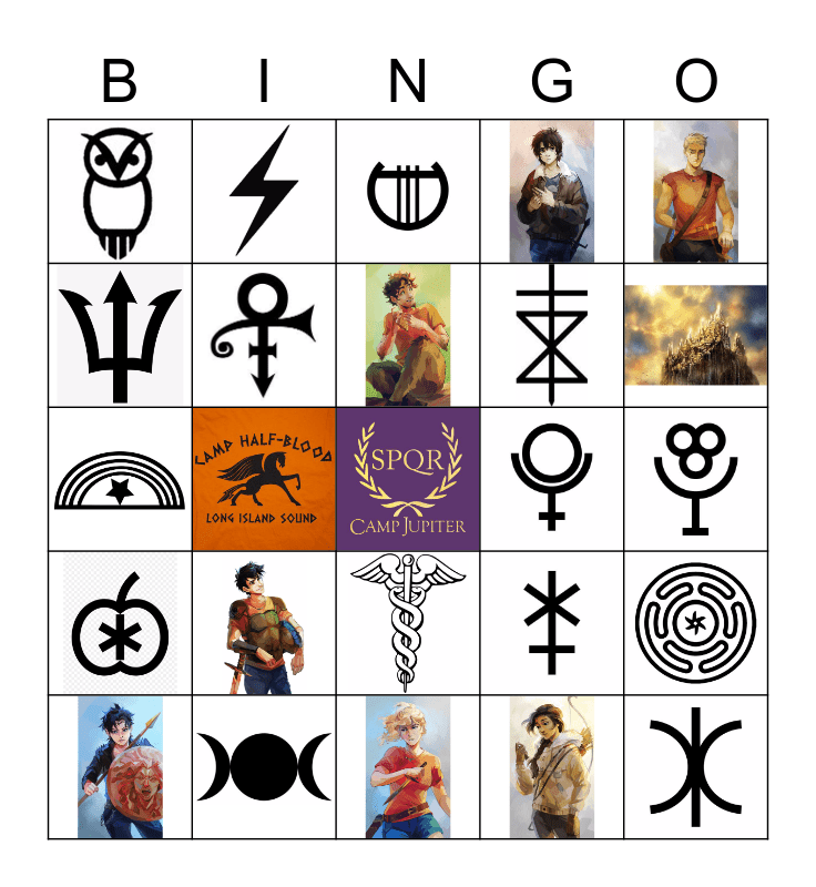 Percy Jackson Bingo Card