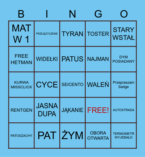 CHESS Bingo Card