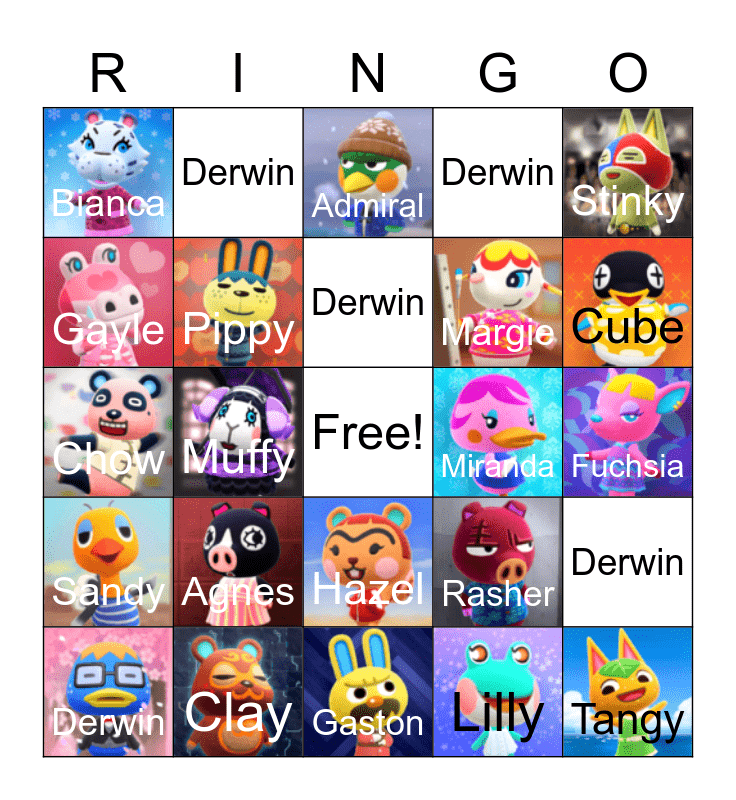 RINGO Bingo Card