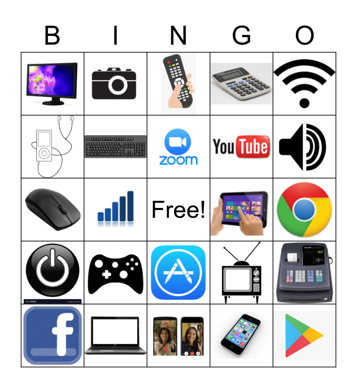 Technology Bingo Card
