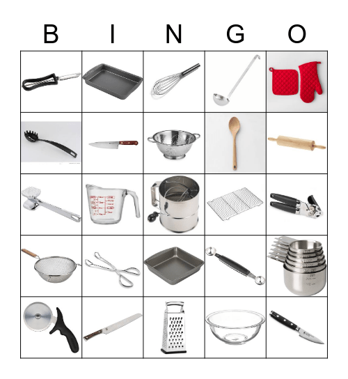 Cooking Tools Bingo Card
