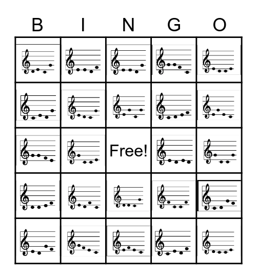 Solfege BINGO Card