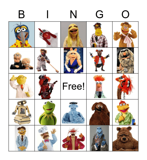 The Muppets Bingo Card