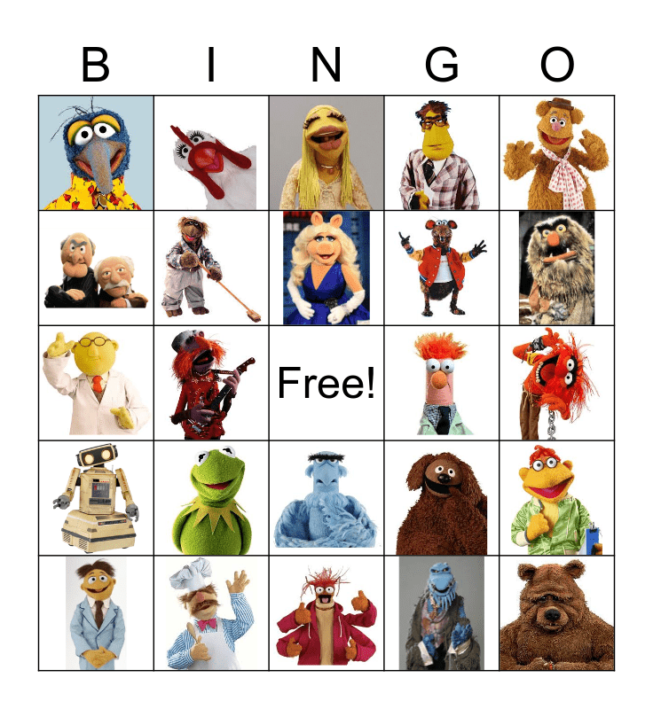 The Muppets Bingo Card