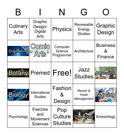 Career/ College Paths Bingo Card