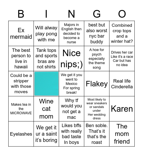 Mads mad Bingo Card