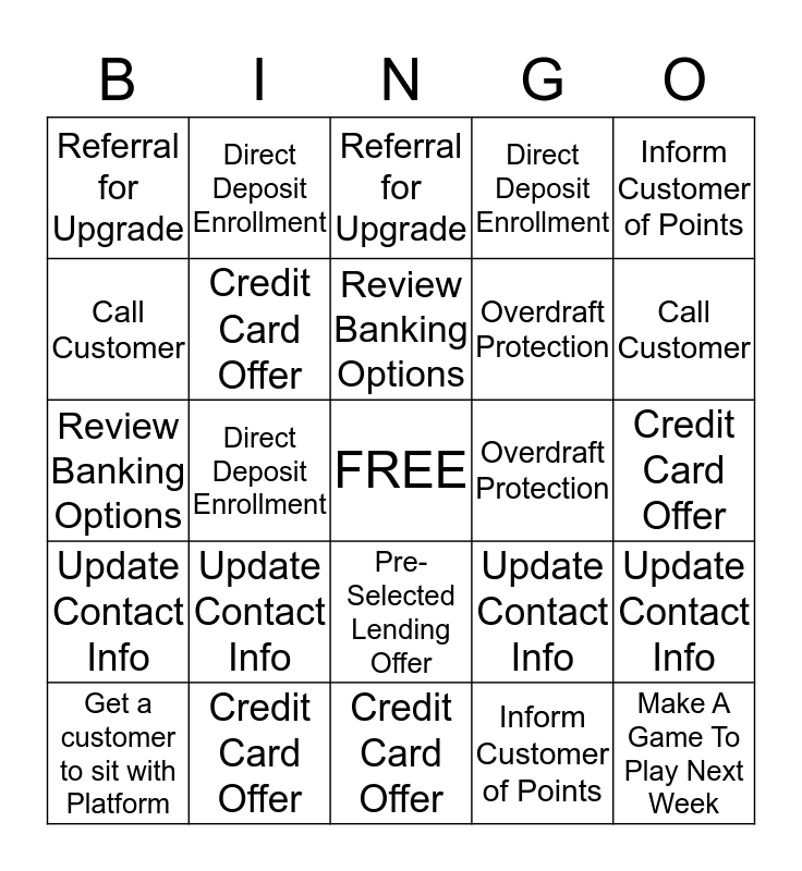 * PNC Conversations * Bingo Card