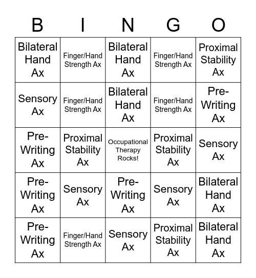 Fine-Motor Bingo Card