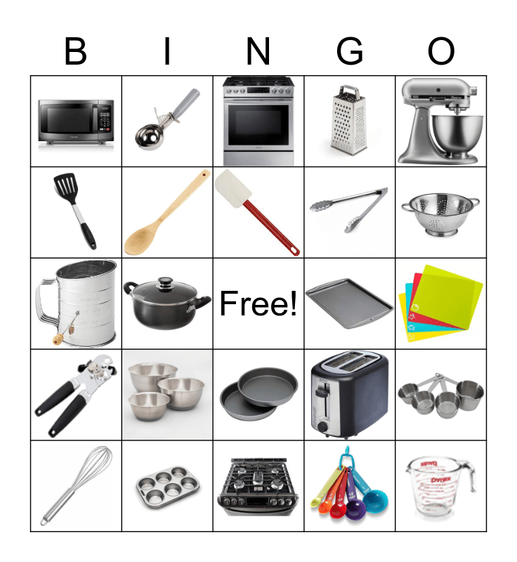 Kitchen Tools BINGO Card